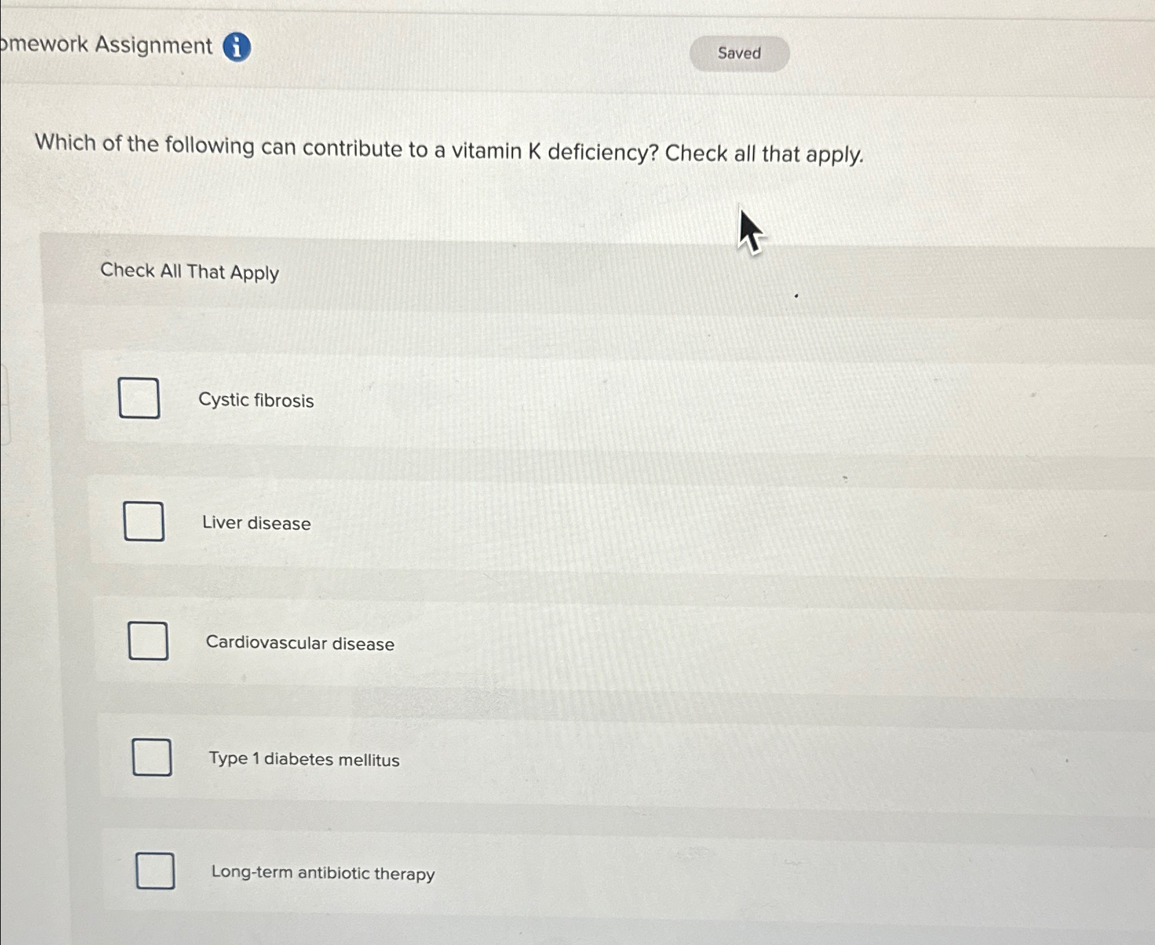 Solved mework AssignmentWhich of the following can | Chegg.com