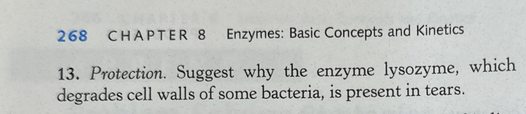 Solved 268 ﻿CHAPTER 8 ﻿Enzymes: Basic Concepts and | Chegg.com