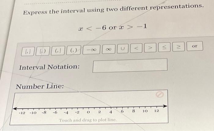 Express the interval using two different | Chegg.com