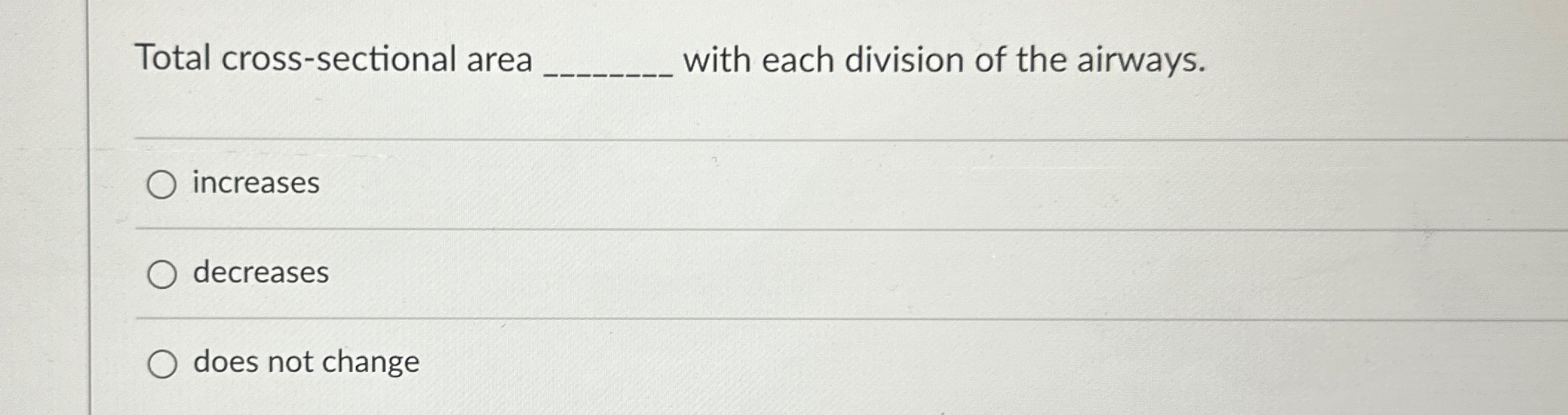 Solved Total cross-sectional area q, ﻿with each division of | Chegg.com