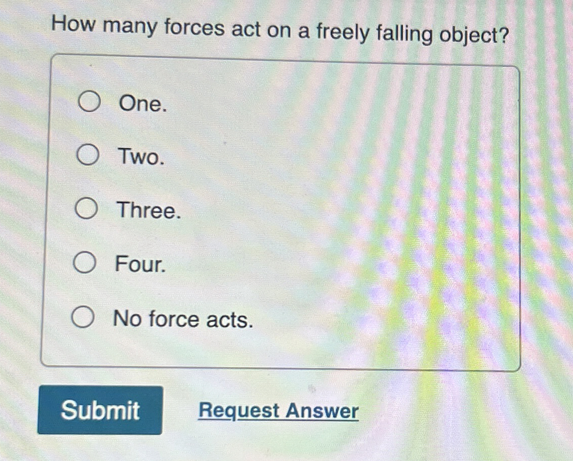 Solved How many forces act on a freely falling | Chegg.com