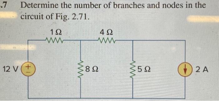 Solved Determine the number of branches and nodes in the | Chegg.com