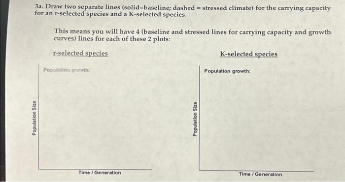 3a. Draw two separate lines (solid-baseline; dashed = | Chegg.com