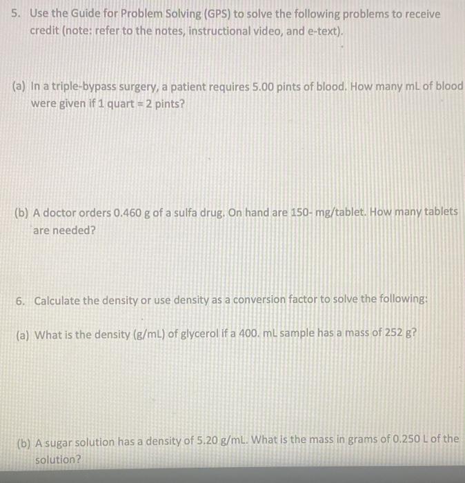 Solved 1. Indicate the type of measurement and unit name | Chegg.com