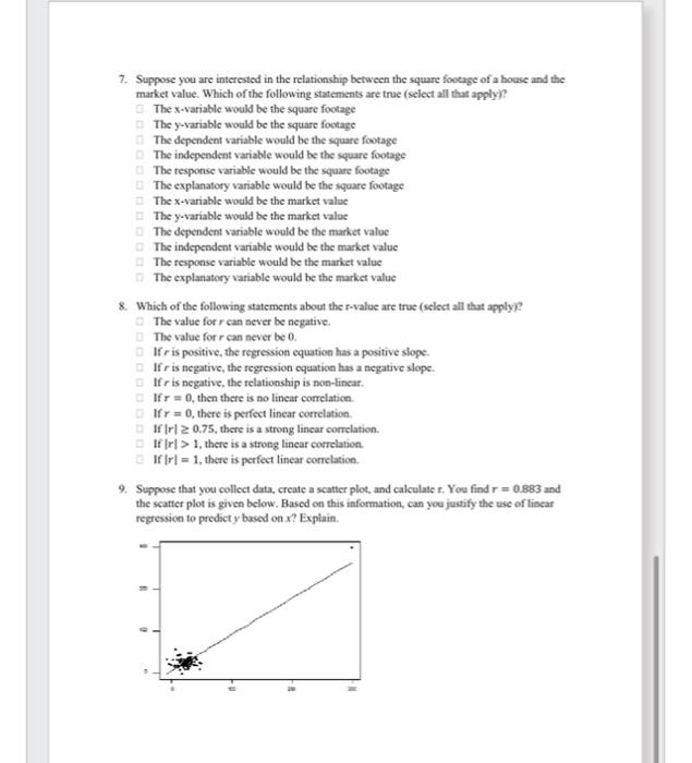 Solved STA 220- Homework 10 Section 10: Simple Linear | Chegg.com