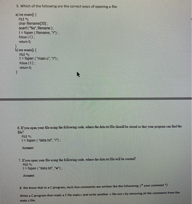Solved C. Short answer question: 1. We know that when you | Chegg.com