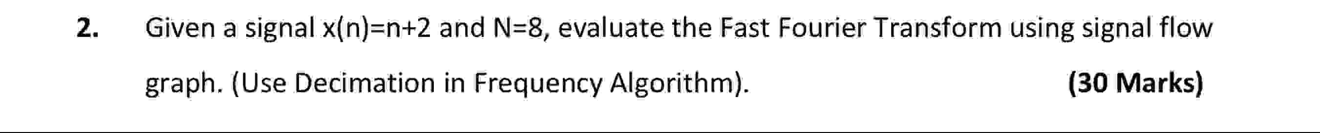 Solved Given a signal x(n)=n+2 ﻿and N=8, ﻿evaluate the Fast | Chegg.com