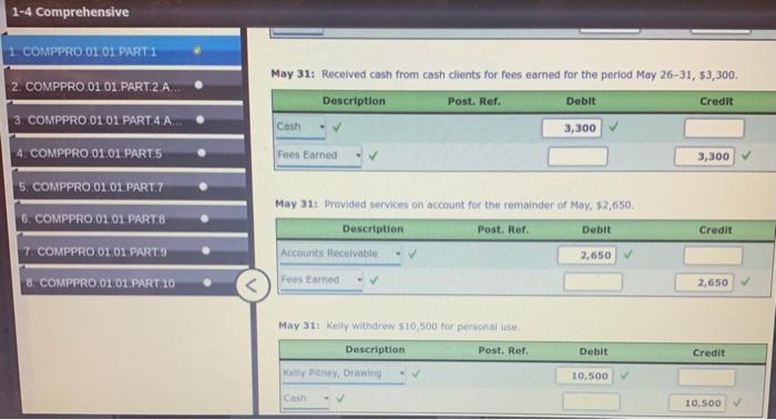 Solved 1-4 Comprehensive 1. COMPPRO.01.01. PART 1 Part 1 | Chegg.com