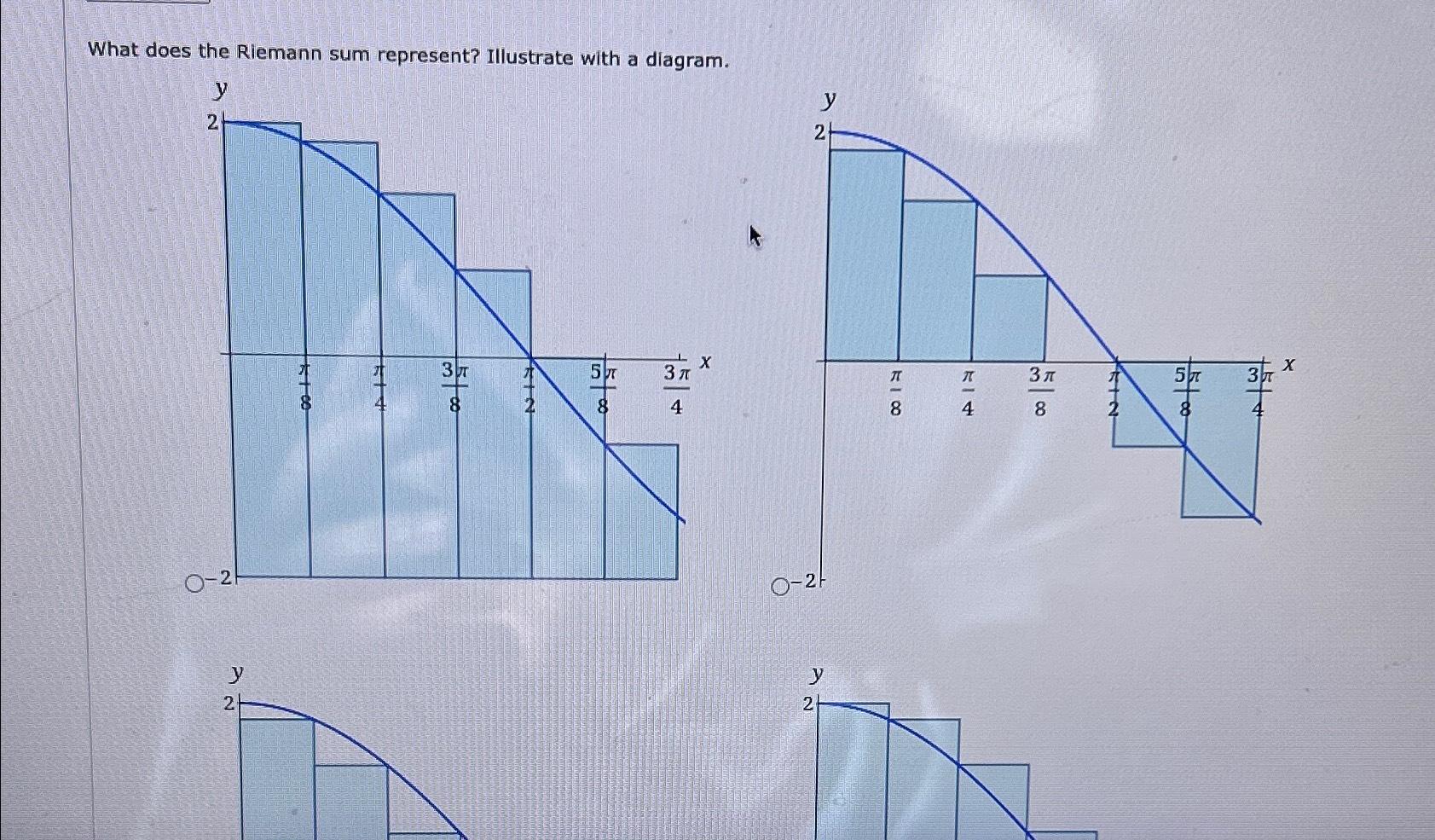 What does the Riemann sum represent? Illustrate with | Chegg.com