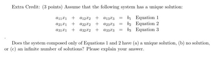 Solved Extra Credit: ( 3 points) Assume that the following | Chegg.com