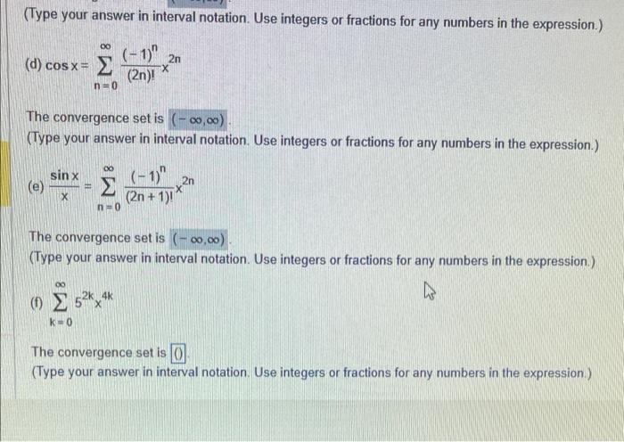 Solved (Type your answer in interval notation. Use integers | Chegg.com