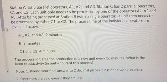 Solved Consider a manufacturing process depicted by the | Chegg.com