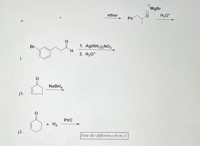 Solved d. enol (unstable) f. g. + Alcohol +4 Acohore. i. 2. | Chegg.com