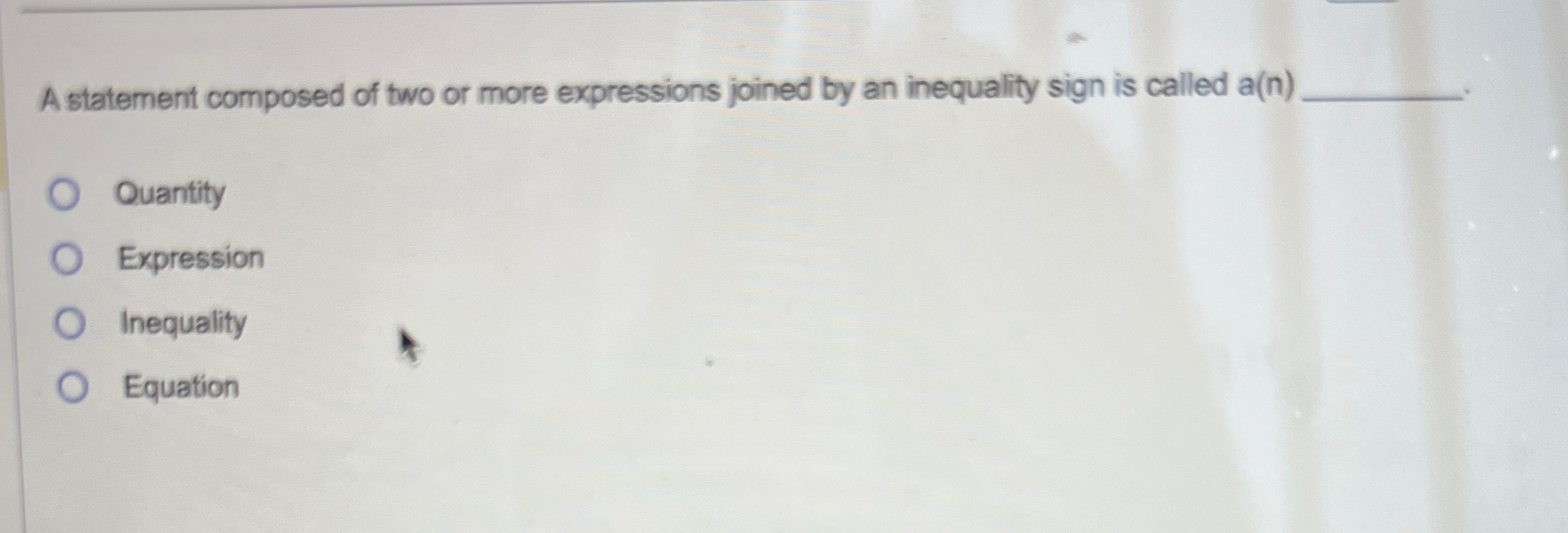Solved A statement composed of two or more expressions | Chegg.com