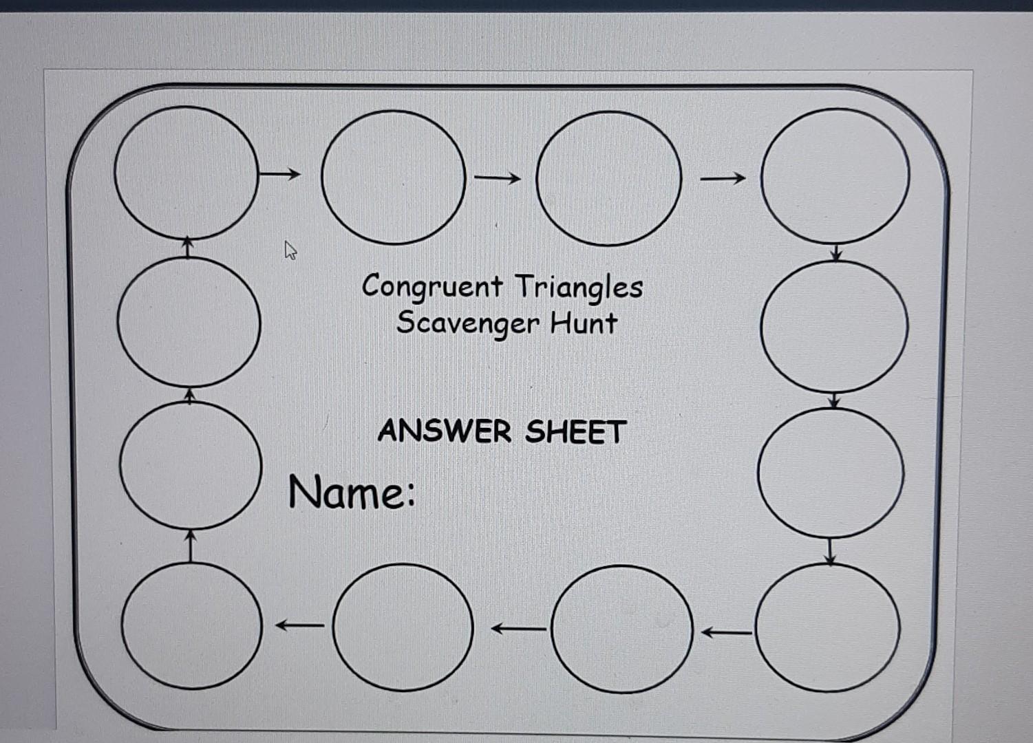 4. Congruent Triangles Scavenger Hunt ООО ANSWER | Chegg.com