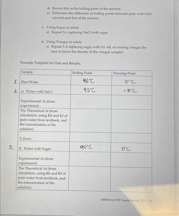 1. Prepare the freezing point apparatus as shown on | Chegg.com