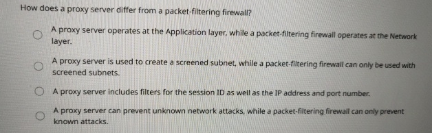 Solved How does a proxy server differ from a | Chegg.com
