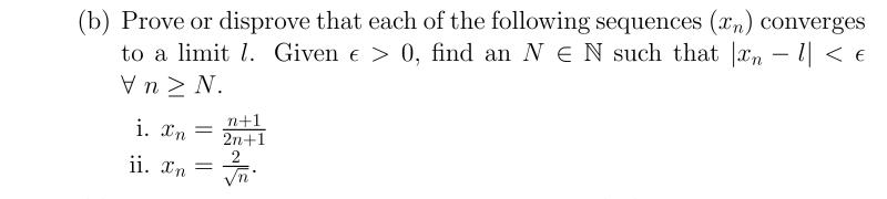 Solved (b) ﻿Prove or disprove that each of the following | Chegg.com