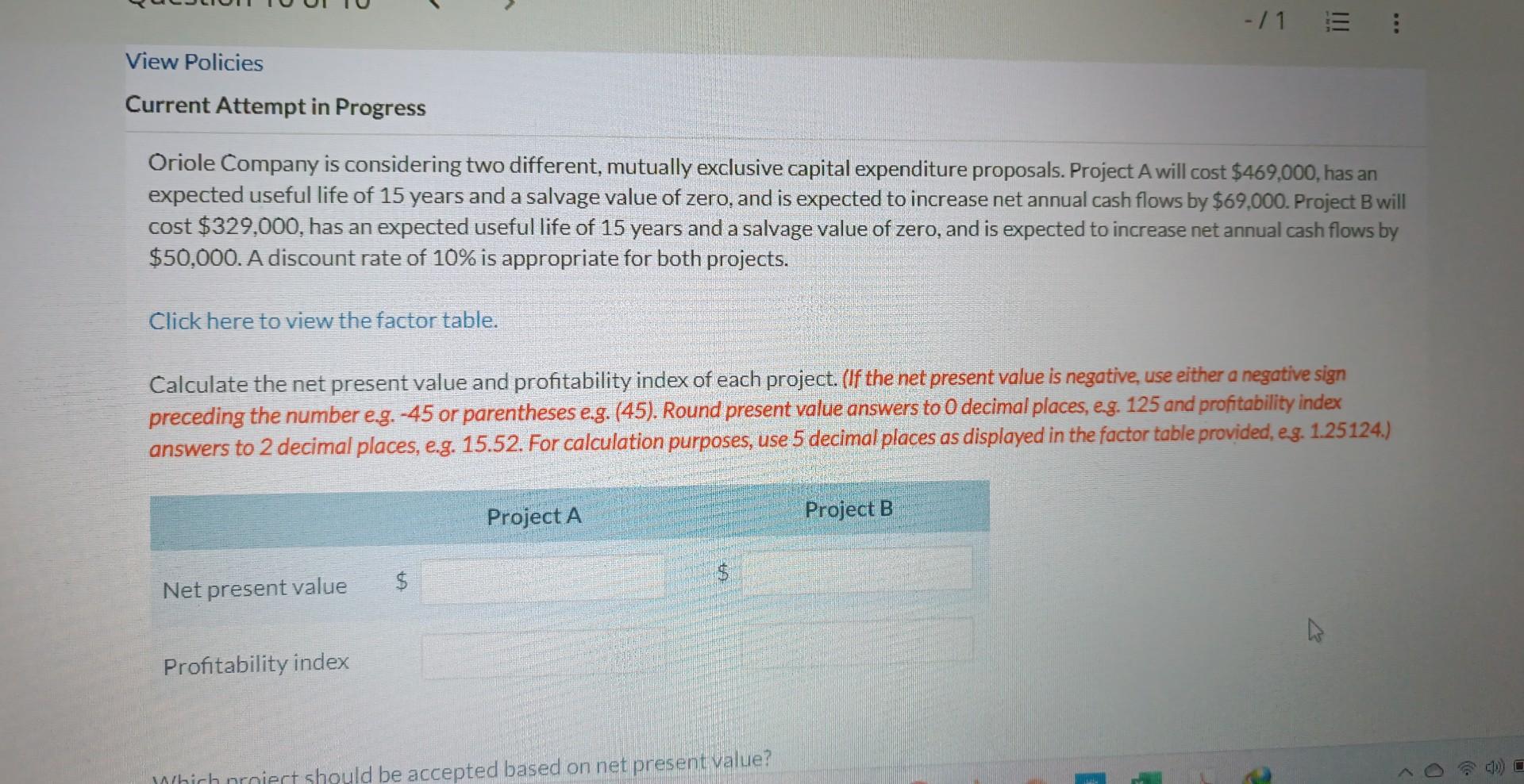 Solved Current Attempt in Progress Oriole Company is | Chegg.com