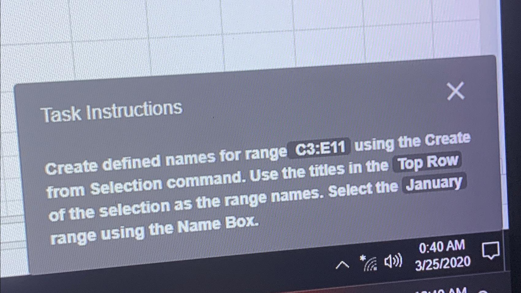 Solved Task InstructionsCreate defined names for range | Chegg.com