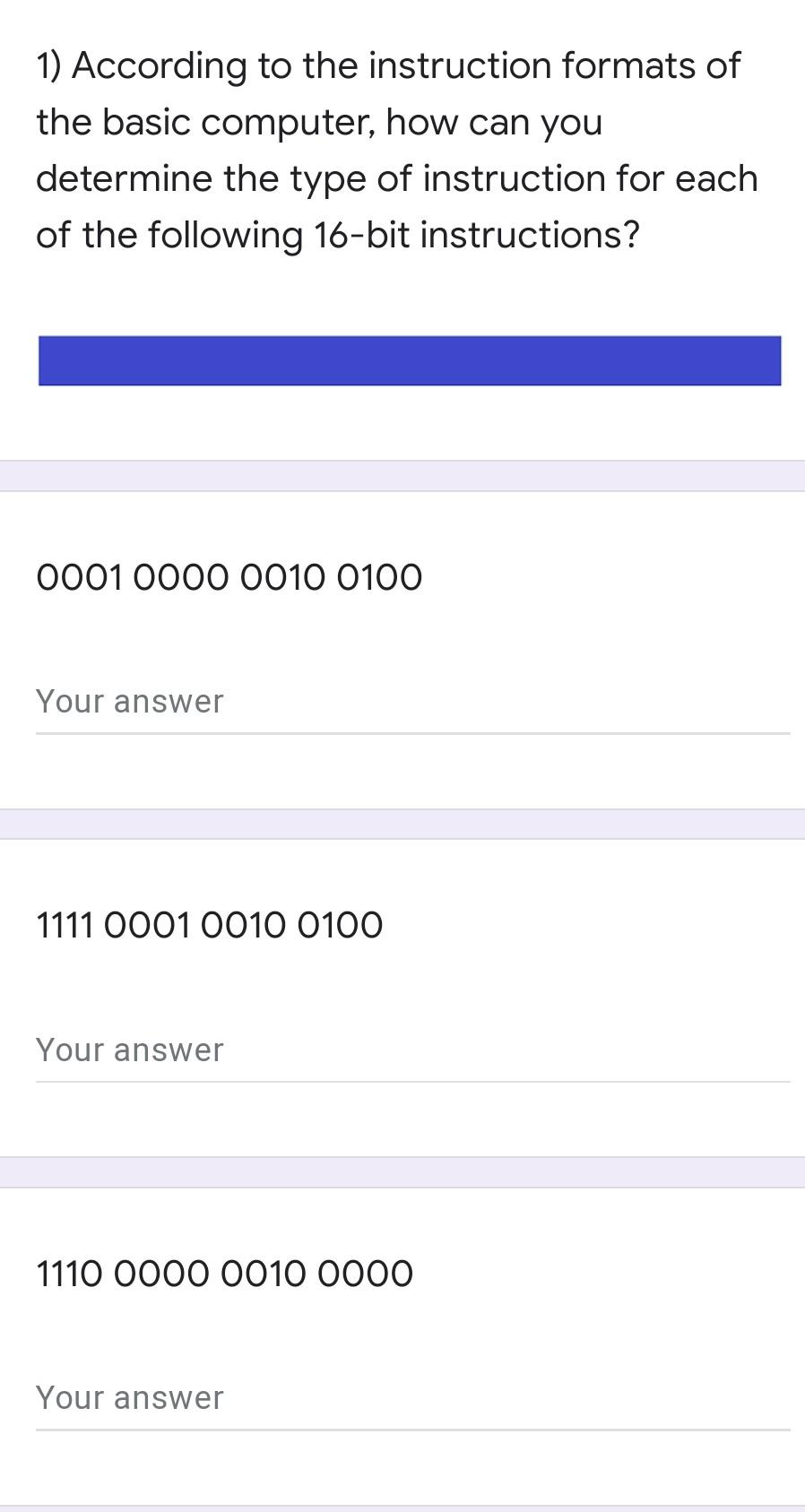 Solved 1) According to the instruction formats of the basic | Chegg.com