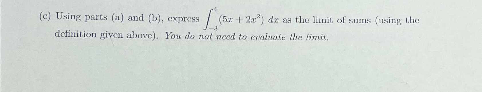Solved (c) ﻿Using parts (a) ﻿and (b), ﻿cxpress | Chegg.com