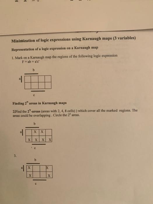 Solved F DI 3. Minimization of logic expressions using | Chegg.com