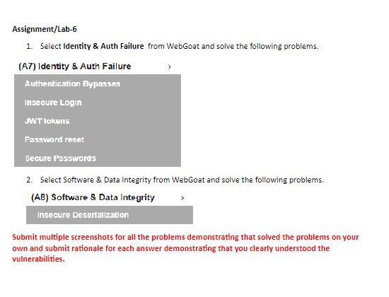 Solved Assignment/Lab-6Select Identity & Auth Failure from | Chegg.com