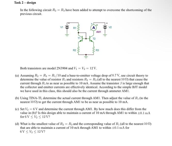 Solved In the following circuit R2=R3 have been added to | Chegg.com