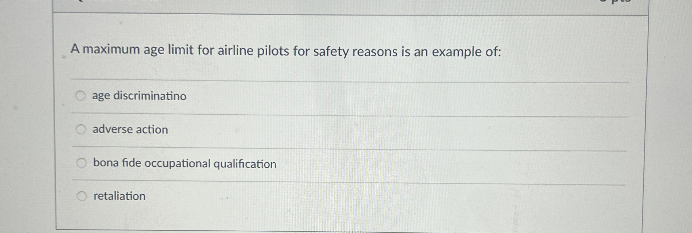 Solved A maximum age limit for airline pilots for safety | Chegg.com