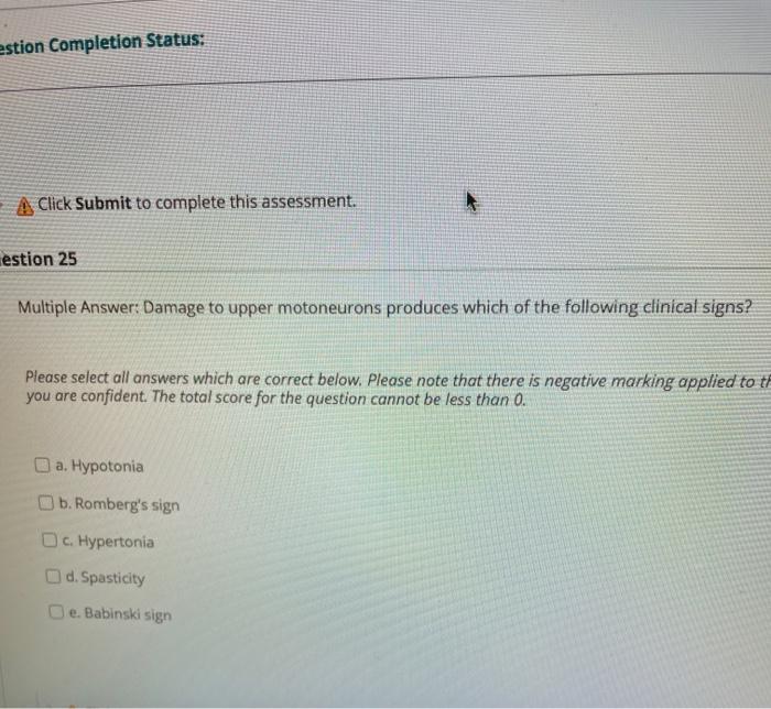 Solved estion Completion Status: A Click Submit to complete | Chegg.com