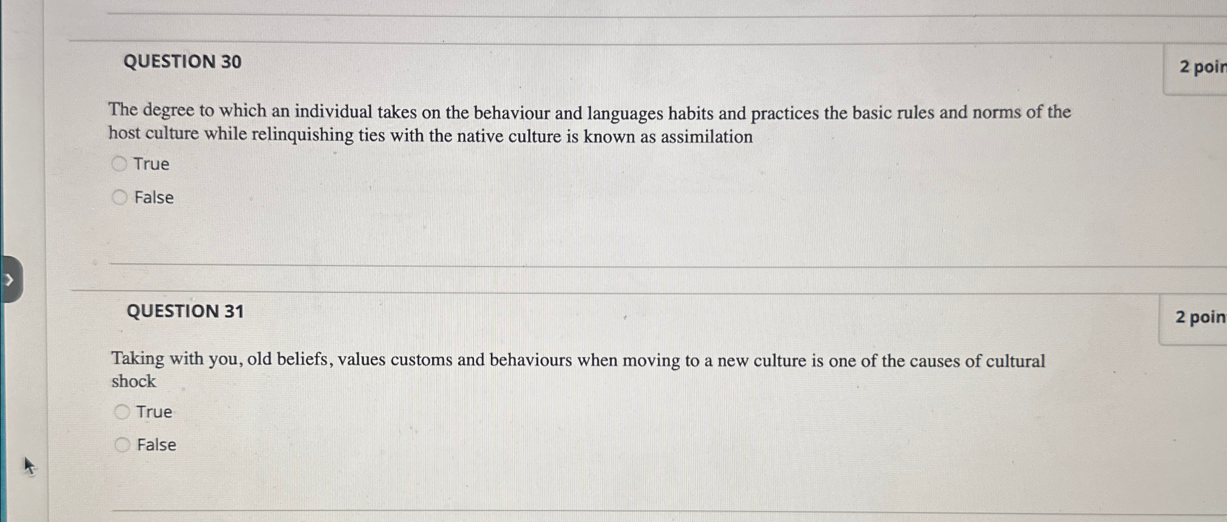 Solved QUESTION 30The degree to which an individual takes on | Chegg.com
