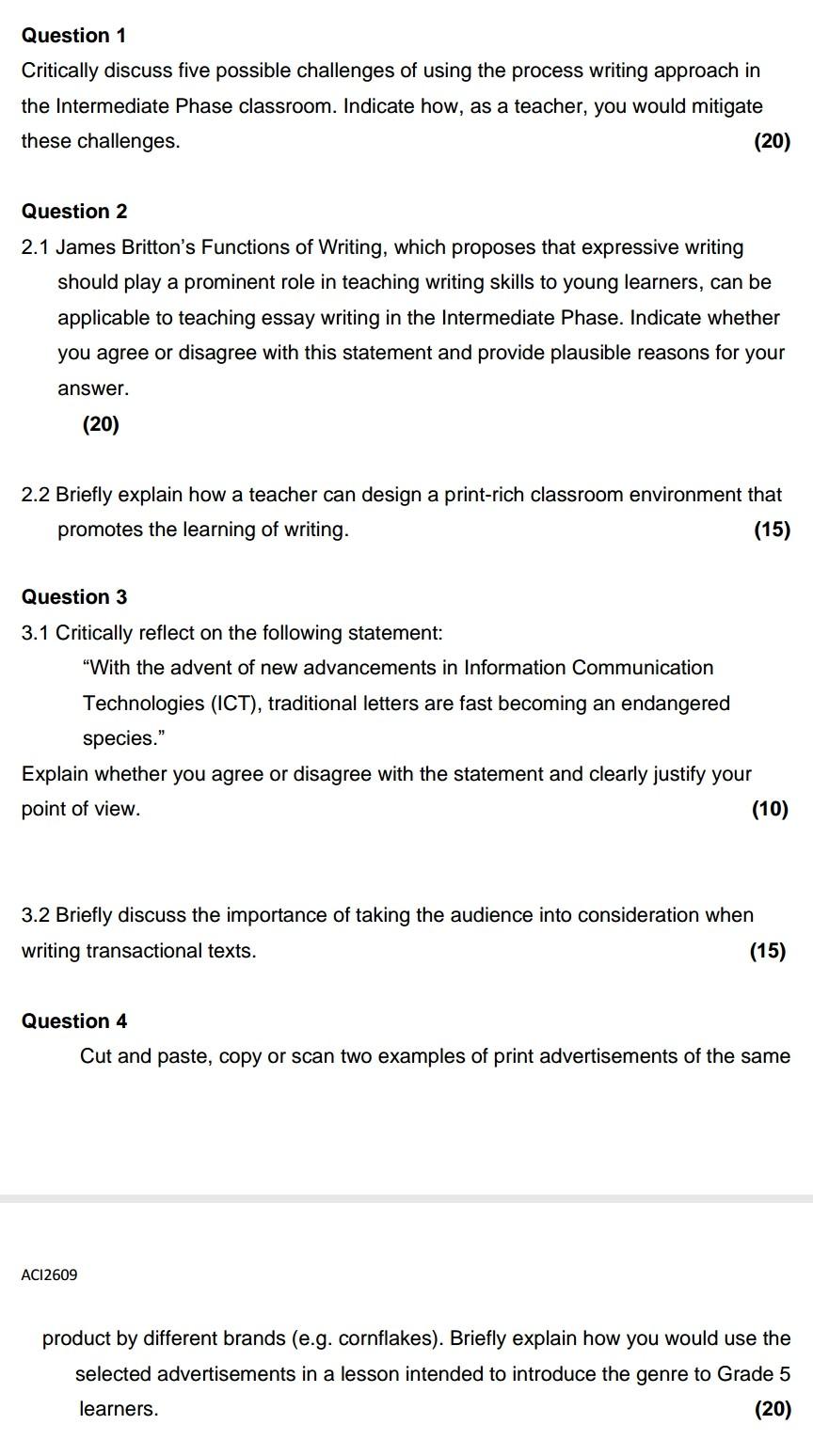 Question 1 Critically discuss five possible | Chegg.com