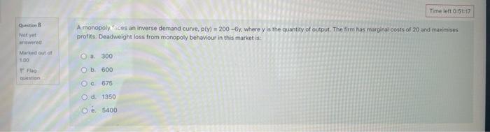 Solved A. monopoly frices an inverse dernand curve, | Chegg.com