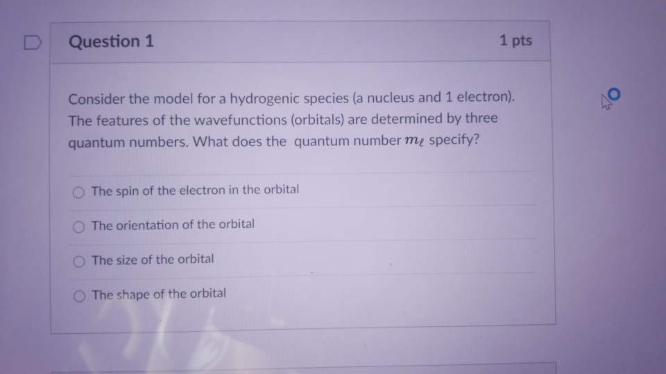 Solved Question 1: Consider the model for a hydrogenic | Chegg.com