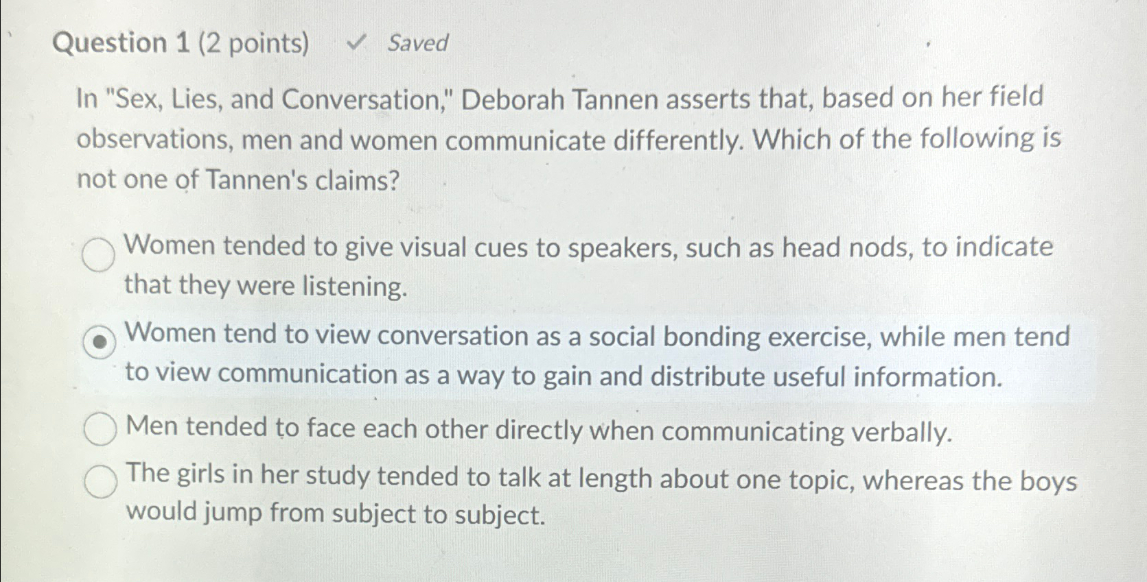 Solved Question 1 (2 points) SavedIn Solved Question 1 (2 points) SavedIn