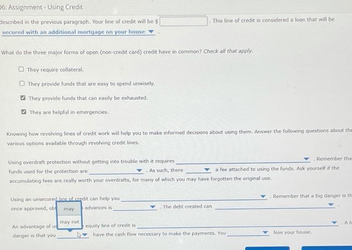 Solved 8. Revolving lines of credit Revolving lines of | Chegg.com