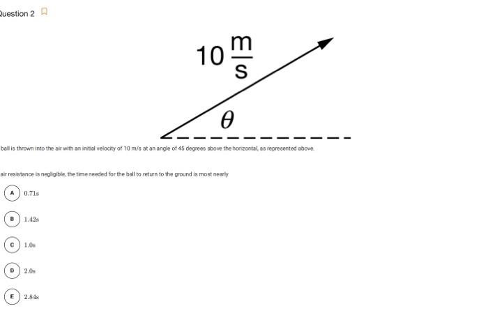 Solved Question 1 10 S Ꮎ A bollistin the area of 10 tanange | Chegg.com