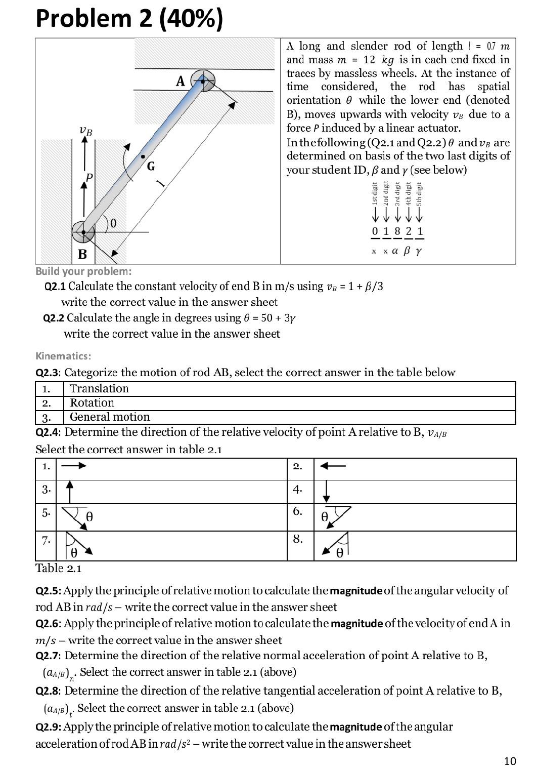 Solved Q2.10: Apply the principle of relative motion to | Chegg.com