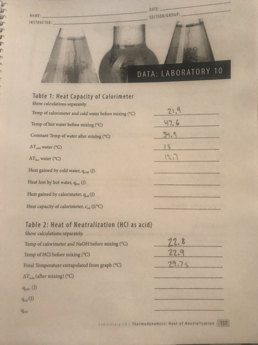 Solved NAME: INSTRUCTOR DATE SECTION/GROUP: SSSSS DATA: | Chegg.com