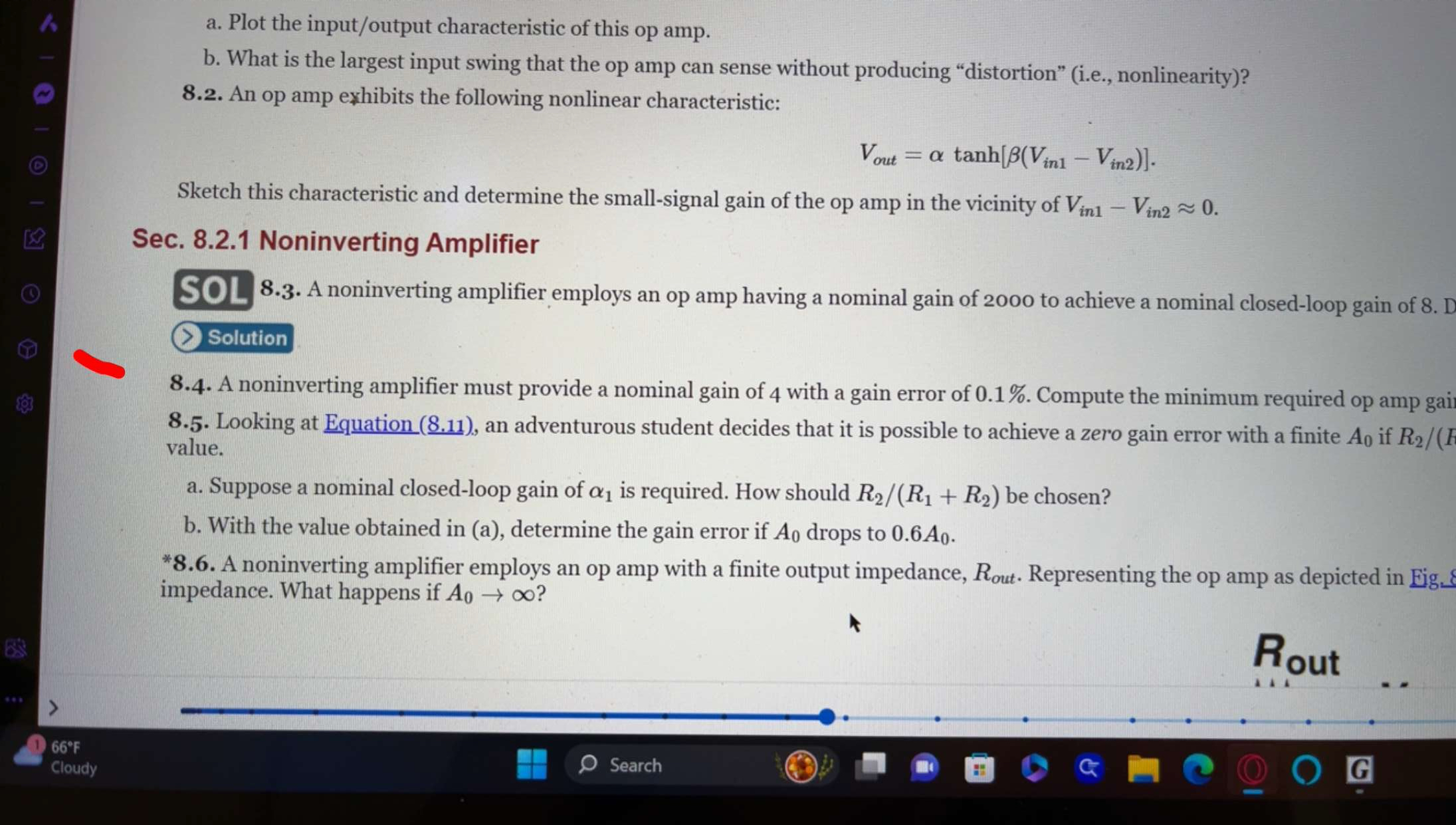 Solved a. Plot the input/output characteristic of this op | Chegg.com Solved a. Plot the input/output characteristic of this op | Chegg.com