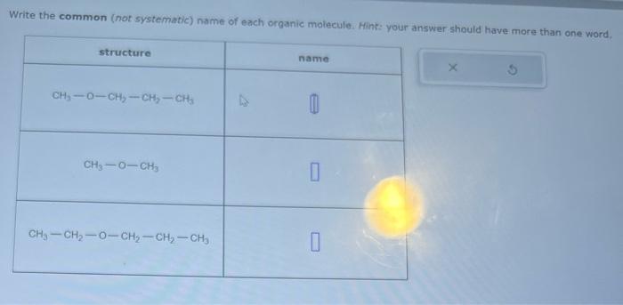 Solved Write the common (not systematic) name of each | Chegg.com