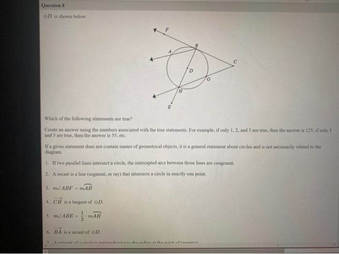 Solved Question 8 OD is shown below. Which of the following | Chegg.com