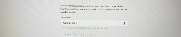 Write a program using backtracking to put "four Rooks | Chegg.com