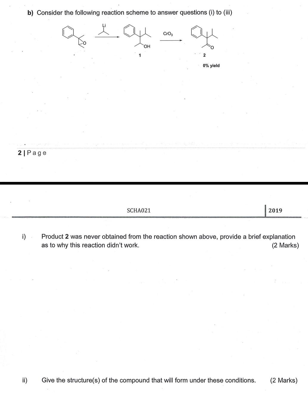 Solved b) Consider the following reaction scheme to answer | Chegg.com