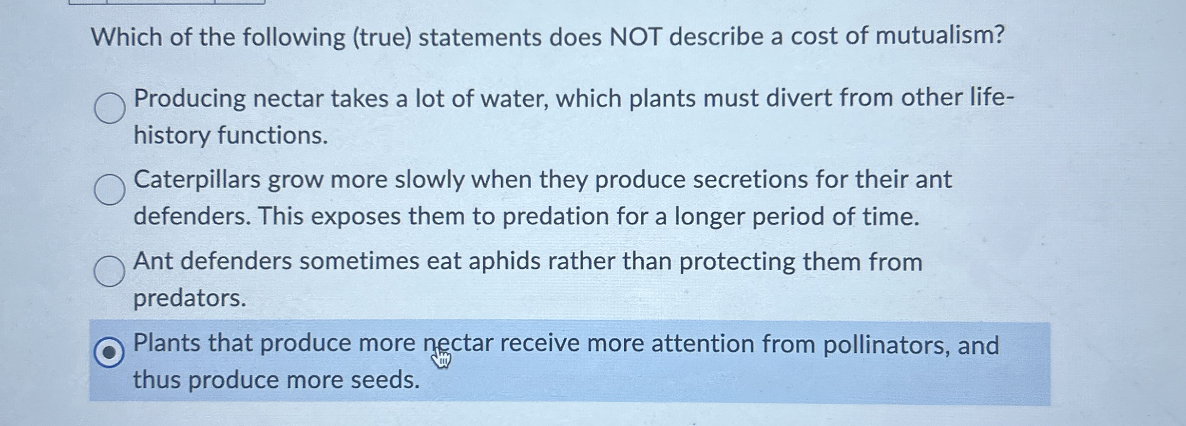 Solved Which of the following (true) ﻿statements does NOT | Chegg.com