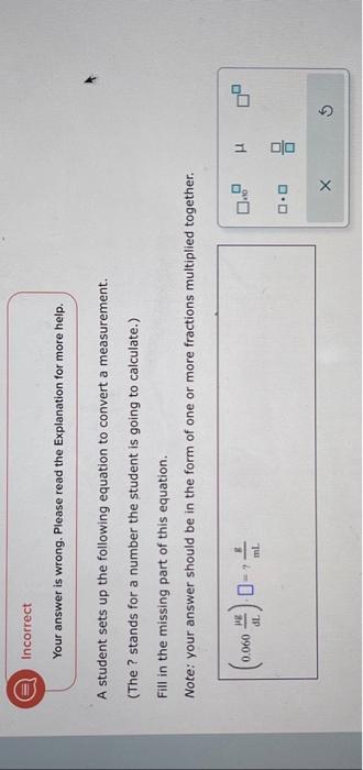 Solved Incorrect Your answer is wrong. Please read the | Chegg.com