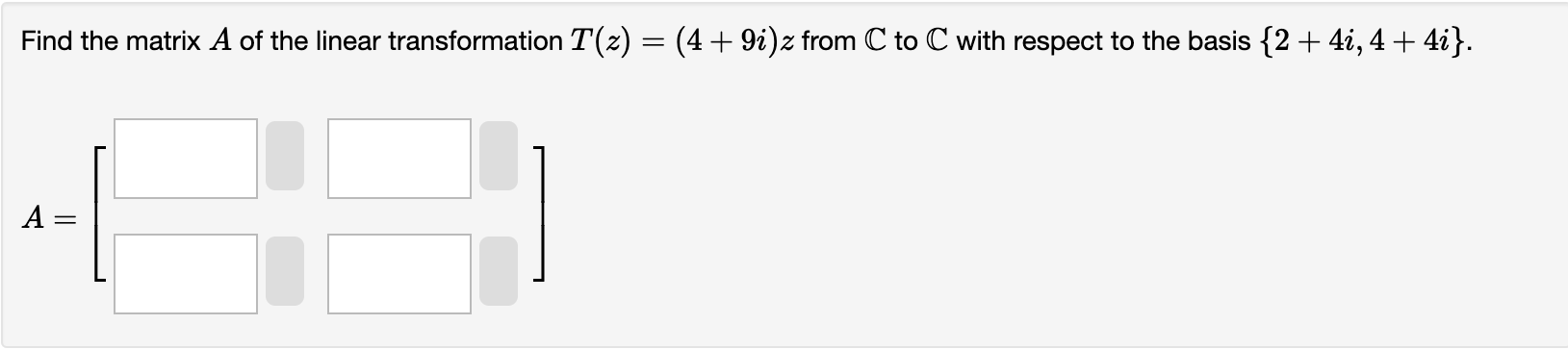 Solved Find the matrix A ﻿of the linear transformation | Chegg.com