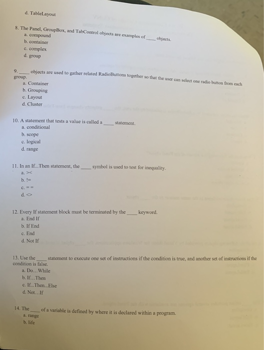 Solved D Tablelayout 8 The Panel Groupbox And