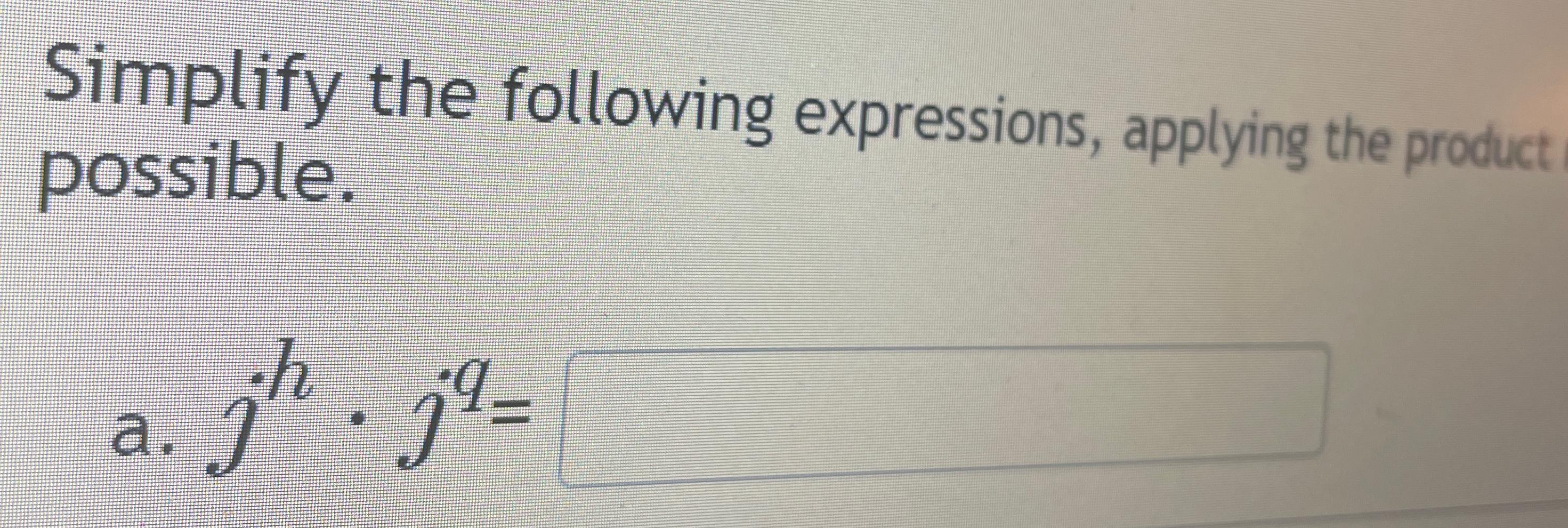 Solved Simplify the following expressions, applying the | Chegg.com